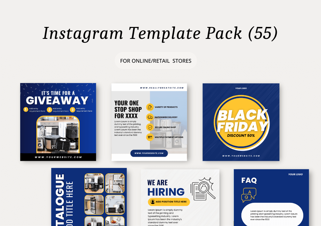 Instagram template bundle - Your Digital Vision - Creative Agency